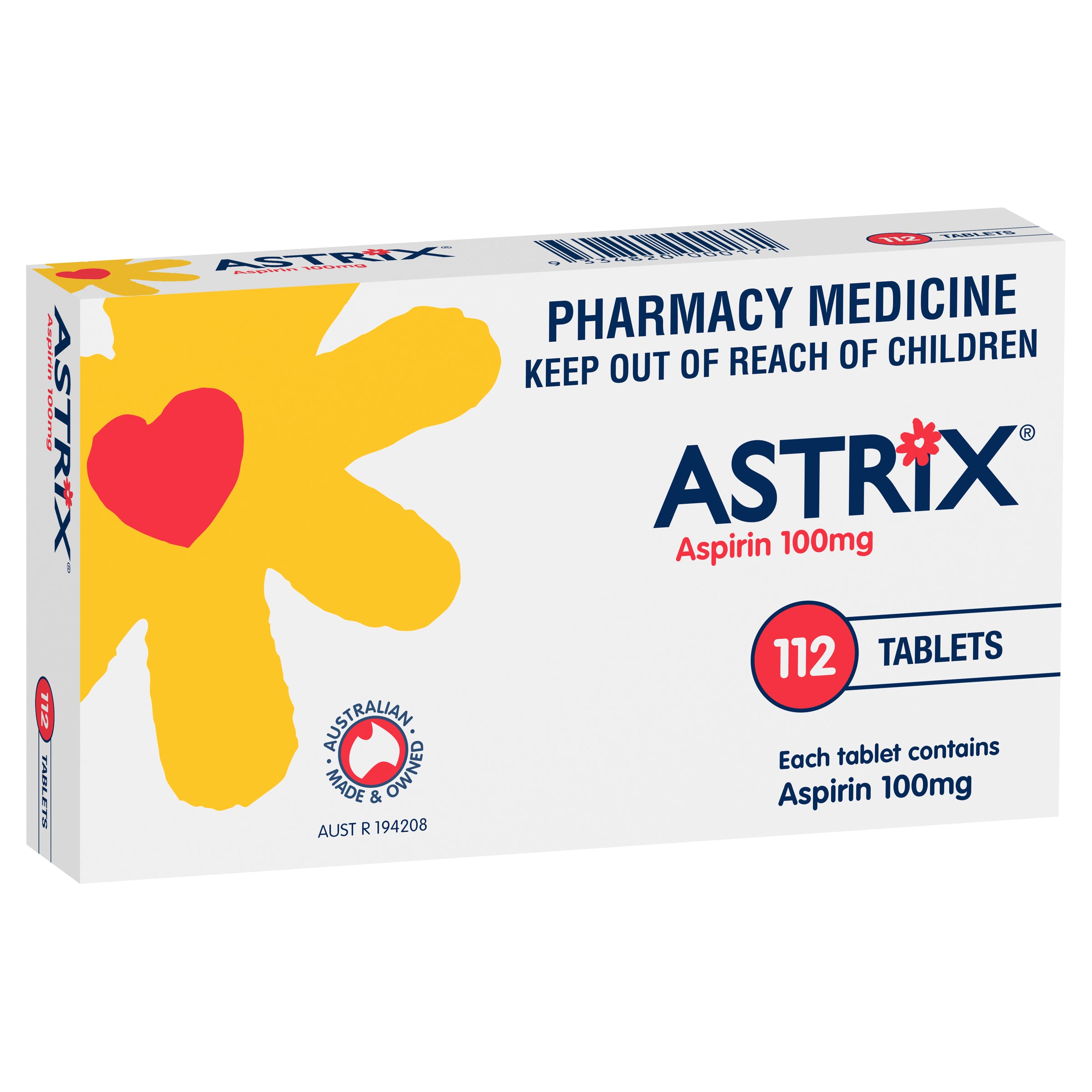 Astrix Aspirin 100mg Tablets 112 – HealthEZ Pharmacy