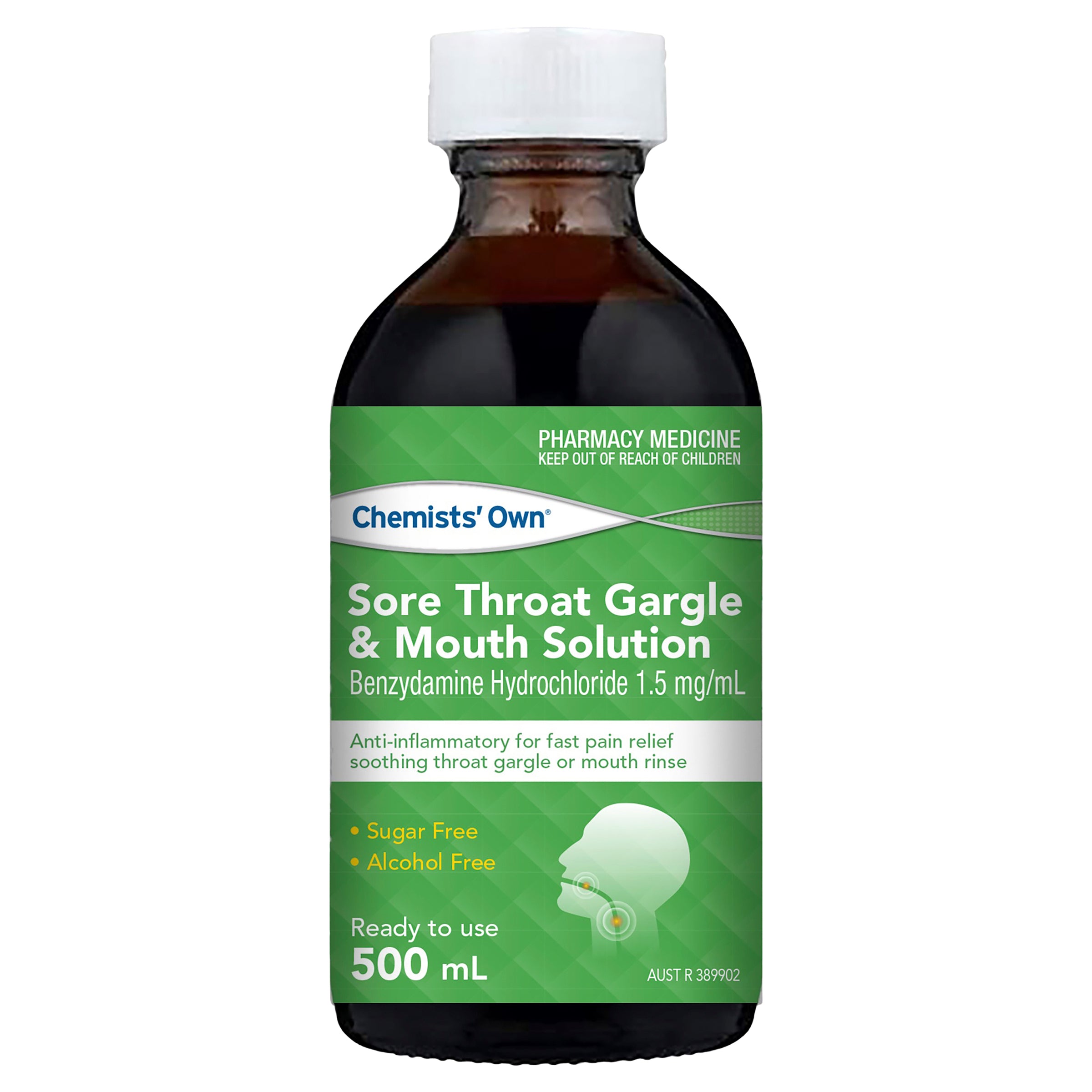 Chemist Own Sore Throat Gargle & Mouth Solution 500mL – HealthEZ Pharmacy