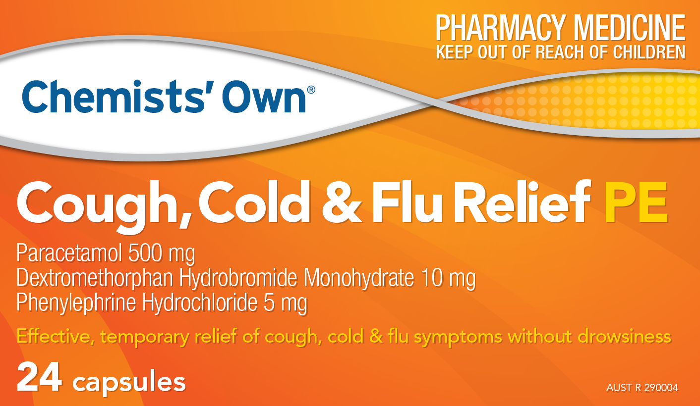CO Cough, Cold & Flu Relief PE Caps 24 – HealthEZ Pharmacy