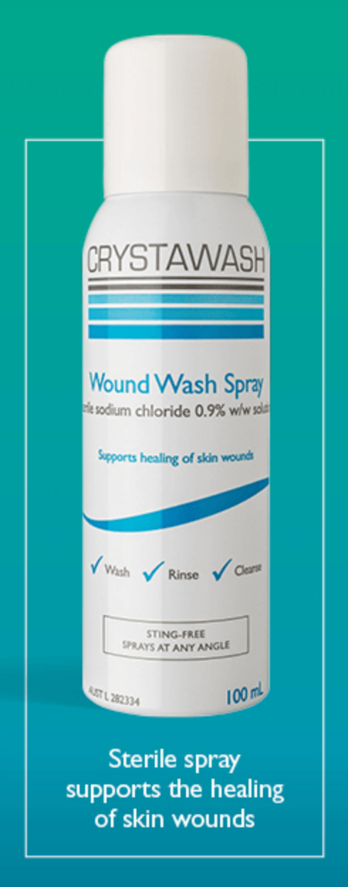 Crystawash Wound Wash Spray 0.9% 100mL – HealthEZ Pharmacy