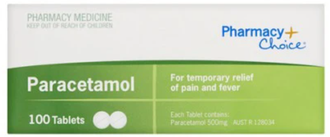 PharmacyChoice Paracetamol Tablets 100 NS – HealthEZ Pharmacy