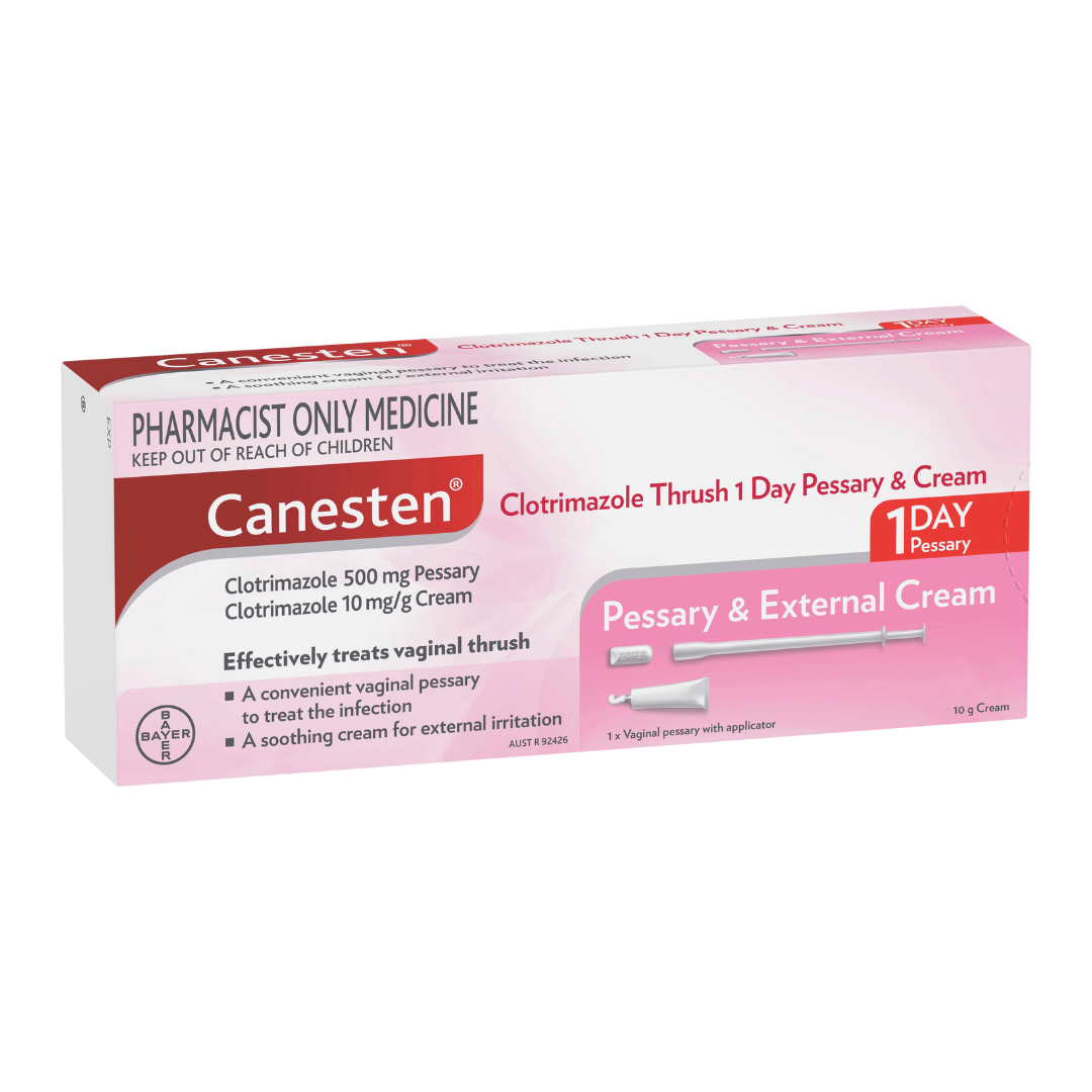 Canesten 1 Day Thrush Treatment Pessary & External Cream - Clotrimazol ...