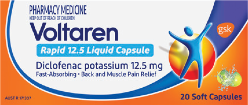 Voltaren Rapid 12.5mg Liquid Capsules 20 – HealthEZ Pharmacy