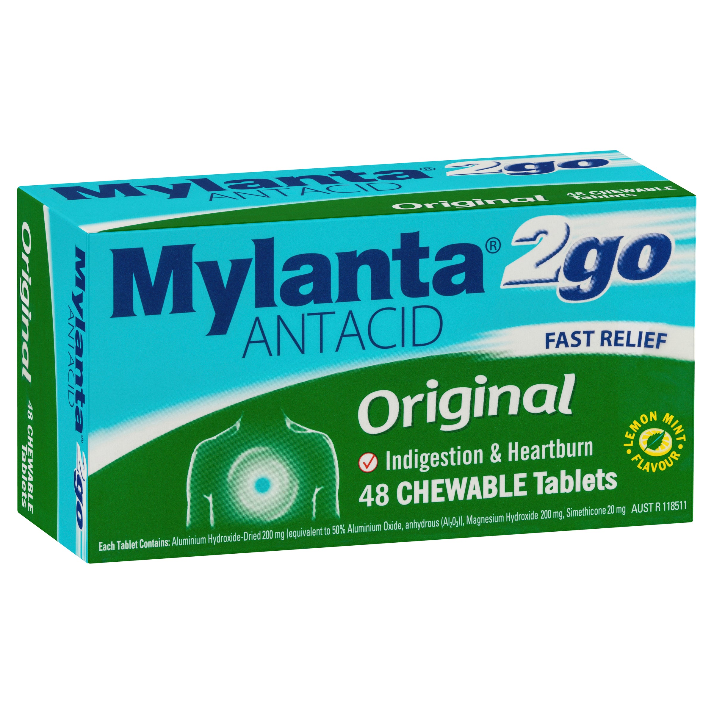 Mylanta 2Go Original Chewable Tablets 48 – HealthEZ Pharmacy