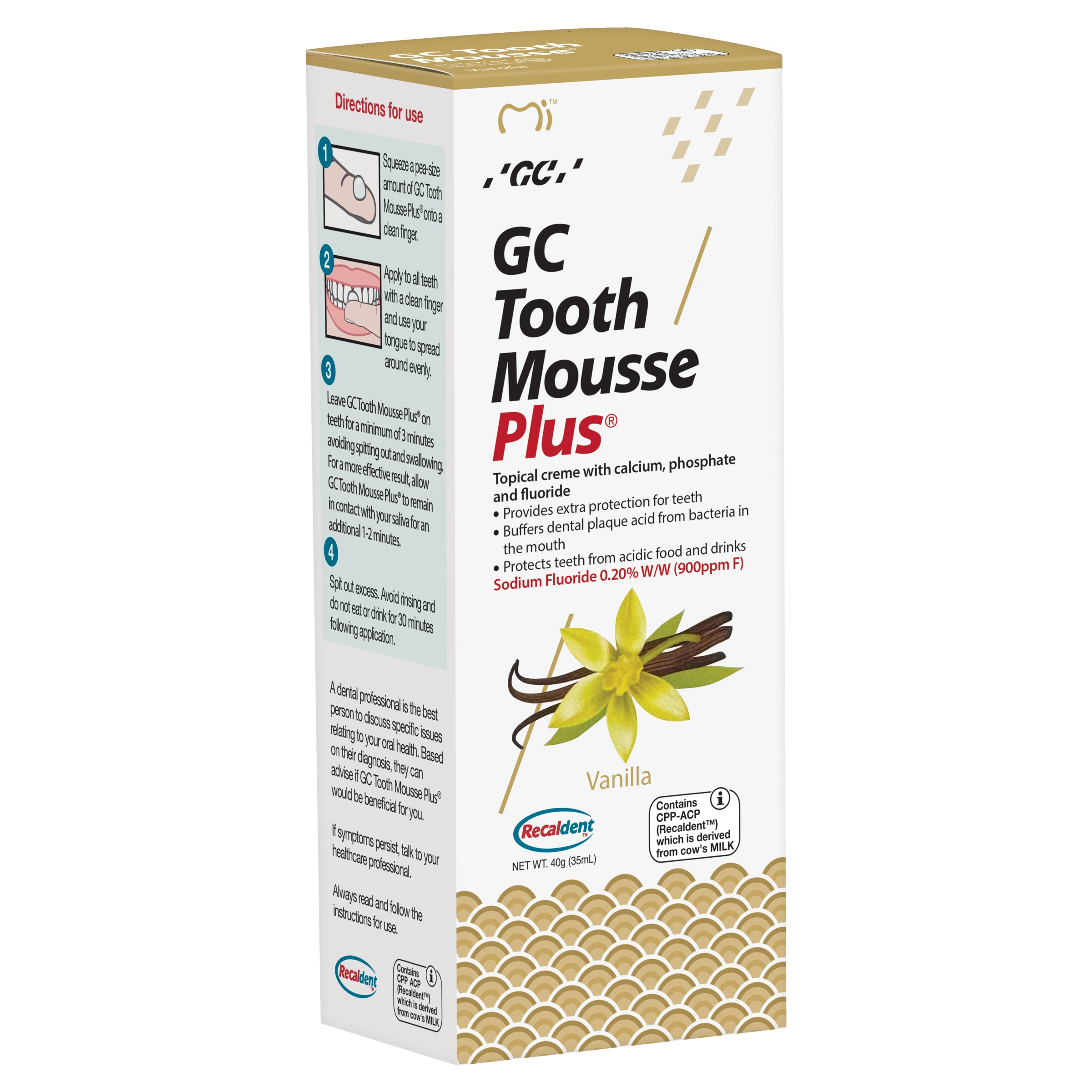 GC Tooth Mousse Plus Vanilla 40g – HealthEZ Pharmacy