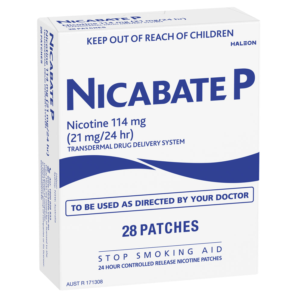 Nicabate P Patch Quit Smoking 21 mg 28 Patches – HealthEZ Pharmacy